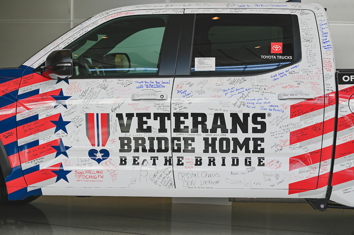 NASCAR Hall of Fame and Toyota present Donation to Veterans Bridge Home ...